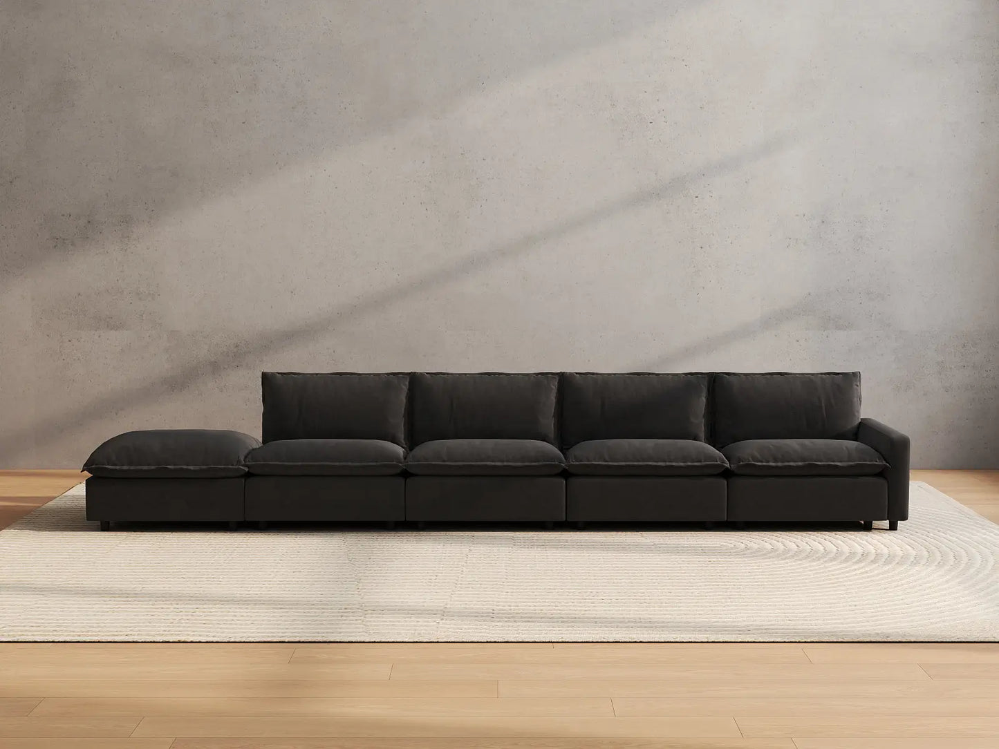 Grey Linen 4-Seater Modular Sectional – Magic Home